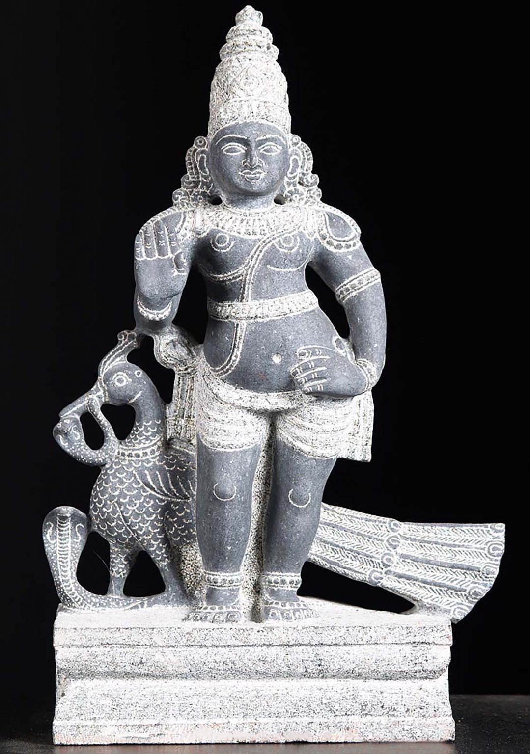 Murugan with Peacock Statue - Temple Statues For Sale Online