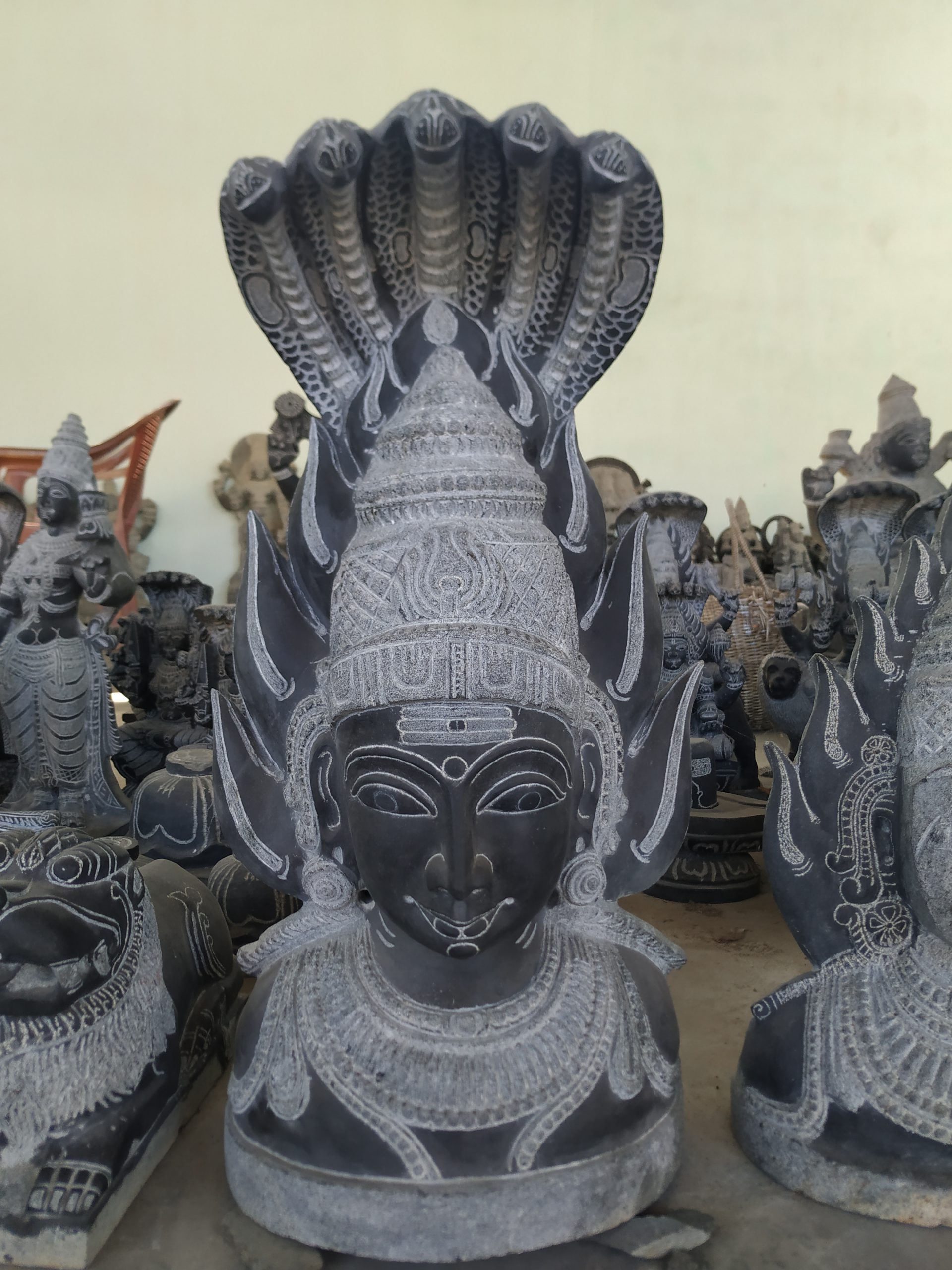 Amman Face stone statue - Temple Statues For Sale Online
