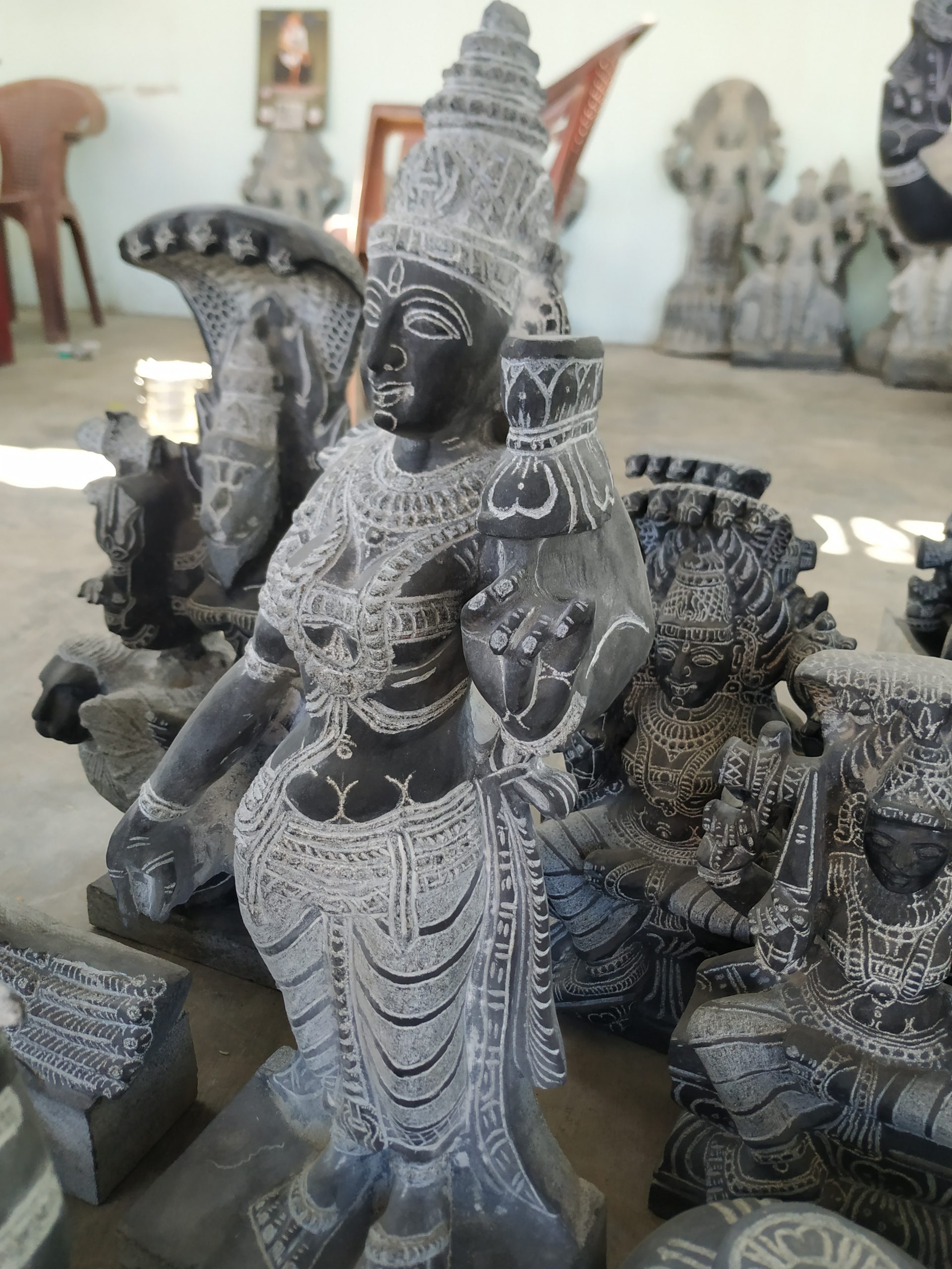 Black Stone Statue - Temple Statues For Sale Online