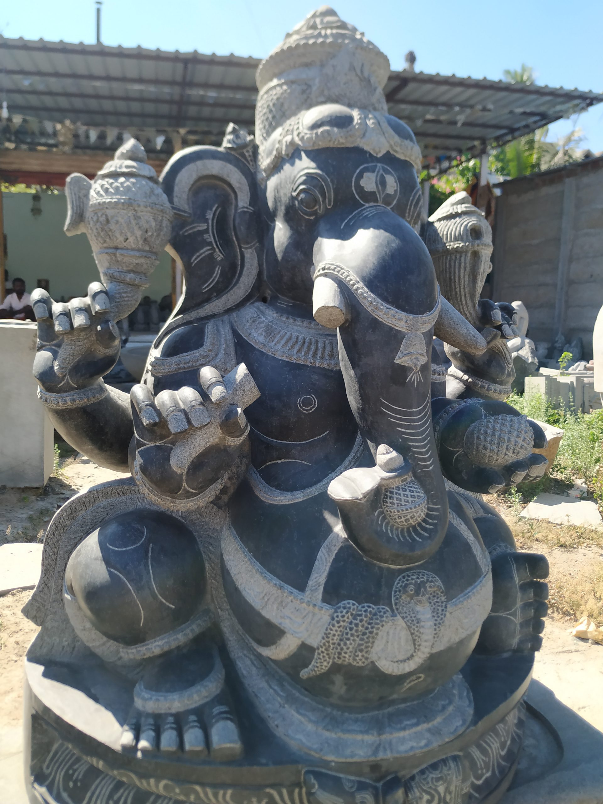 Ganesha Stone Statue 4 1/2 Feet - Temple Statues For Sale Online