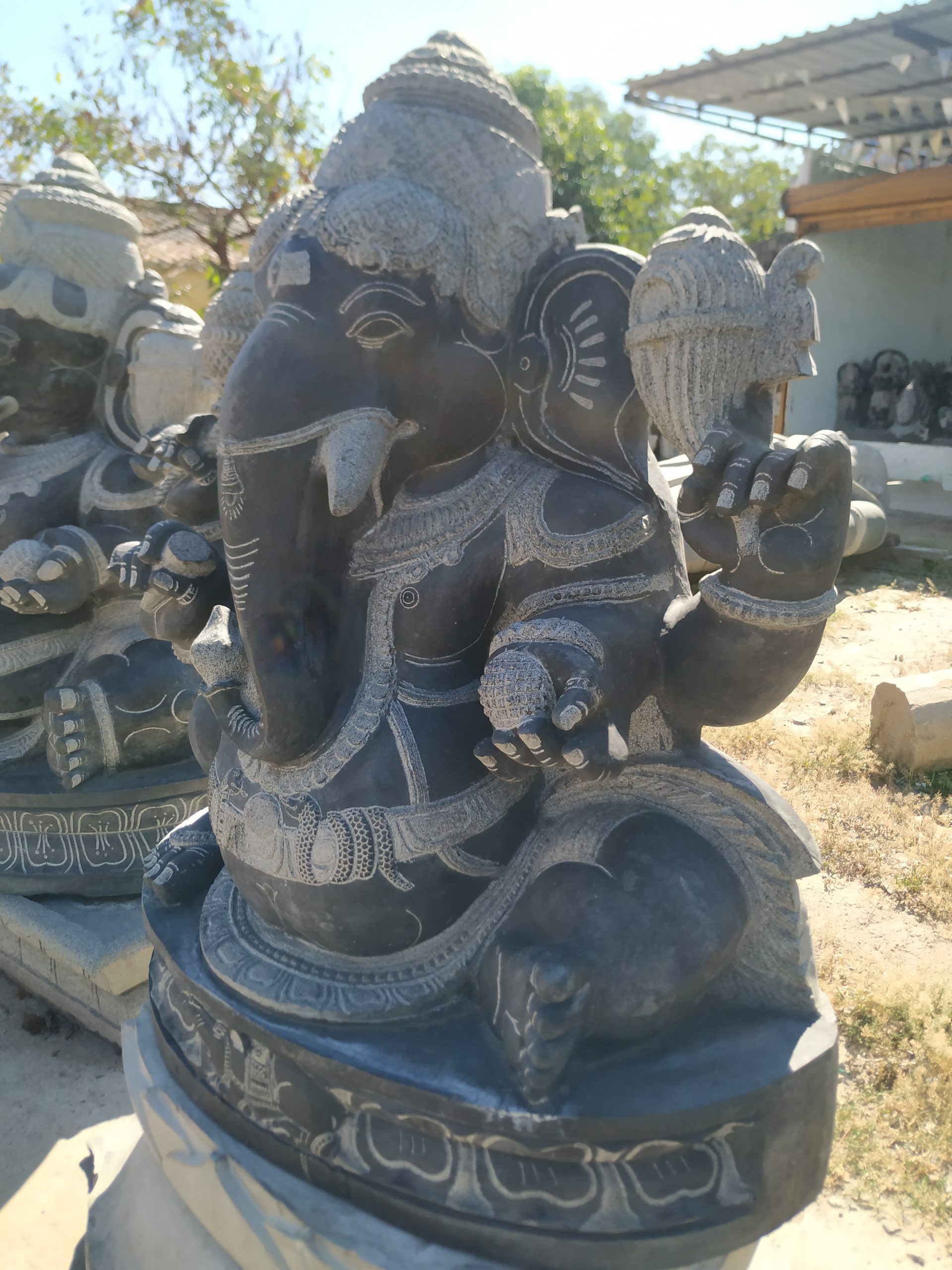 Ganesha Stone Statue 4 1/2 Feet - Temple Statues For Sale Online