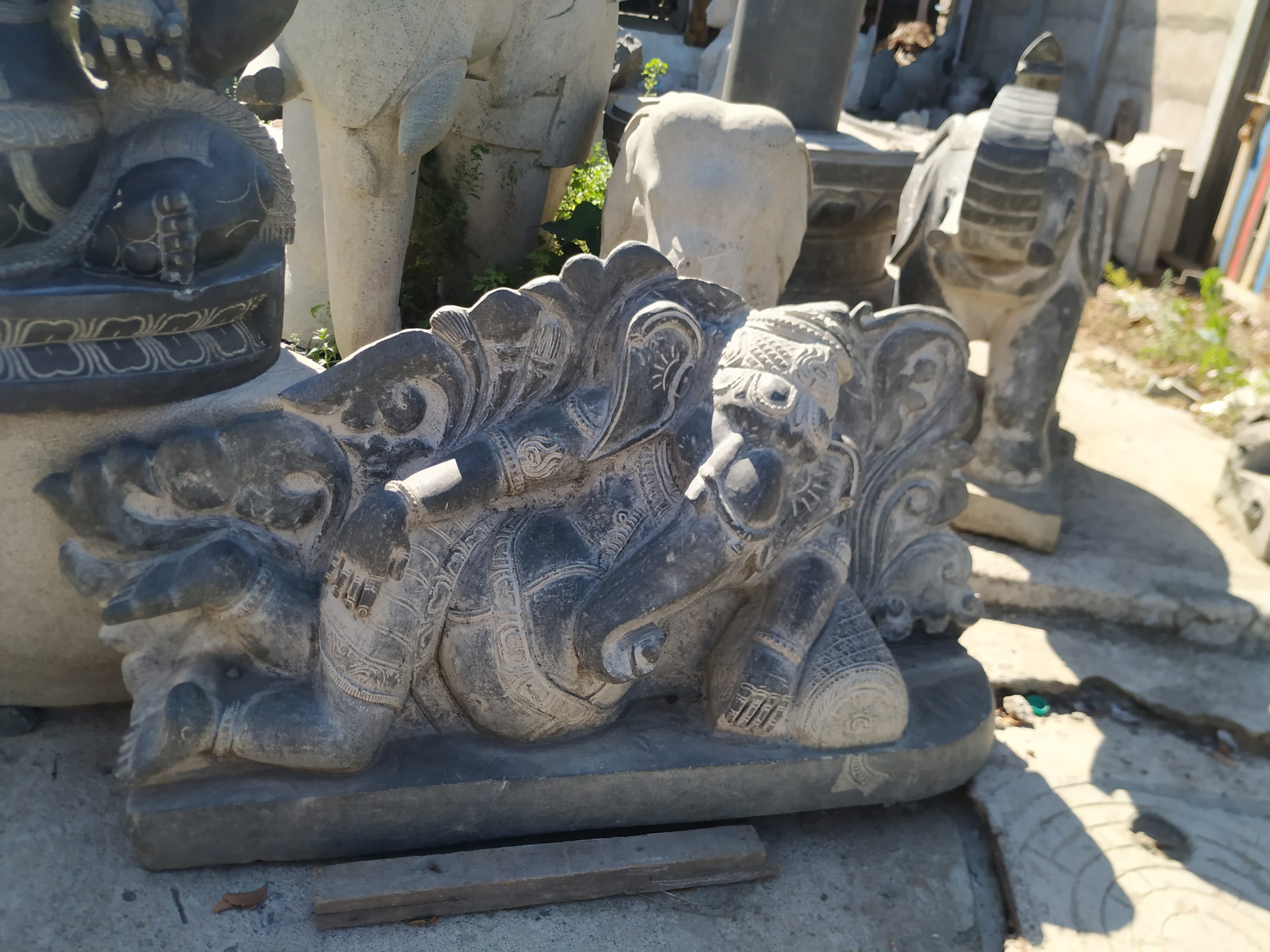 Ganesha Sleeping Stone Statue - Temple Statues For Sale Online